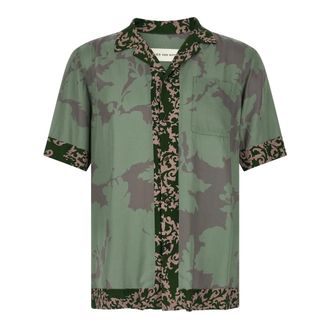 Dries Van Noten Homme, Chemises, Vert, Taille: L Carltone Viscose Shirt