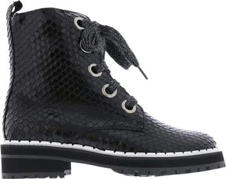 Pertini Femme, Chaussures, Noir, Taille: 36 EU Phyton Print Lace Up