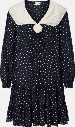 Rixo Robe Valetta en cr&ecirc;pe de soie &agrave; pois