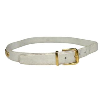 Celine Pre-owned Vintage Lederg&uuml;rtel - - Pre-owned - Damen - Wei&szlig; - ONE SIZE