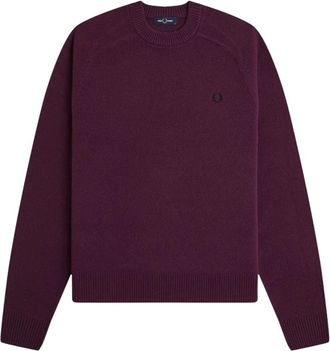 Fred Perry Rundhals-Pullover - - Knitwear - Herren - Lila - L