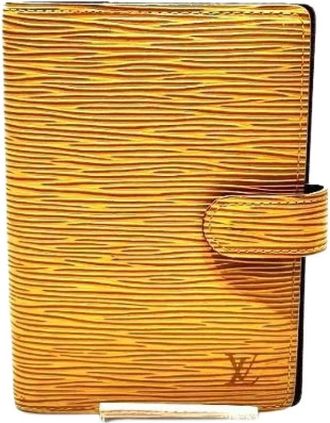 Louis Vuitton unisex, Pre-owned, Jaune, Taille: ONE Size Agenda PM Pre-owned Couverture de carnet en cuir &Eacute;pi