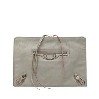 Balenciaga Pre-owned Vintage Clutch - Femme - Pre-owned - Gris - Taille: ONE Size