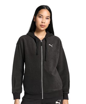 Puma Damen Her Winterized Hoodie mit durchgehendem Reißverschluss Schweiß, Schwarz, L