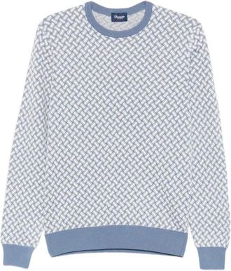 Drumohr Homme, Pulls, Bleu, Taille: M Pull ras du cou Razor Blade