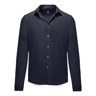 Bomboogie Homme, Chemises, Bleu, Taille: M Chemise Stretch Coupe Slim