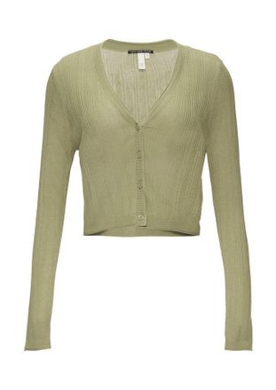 QS by s.Oliver Cardigan Strickjacke Verk&uuml;rzte Strickjacke aus Viskosemix