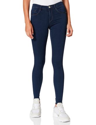 Only Damen Onlrain Life Reg Skinny DNM Noos Freizeithose, Dark Blue Denim, XS / 32L EU