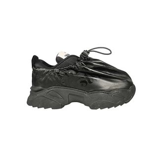 Vivienne Westwood Femme, Chaussures, Noir, Taille: 36 EU Baskets en Cuir dAgneau Bout Rond