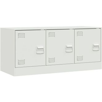 vidaXL TV-Schrank Wei&szlig; 99x39x44 cm Stahl Vidaxl