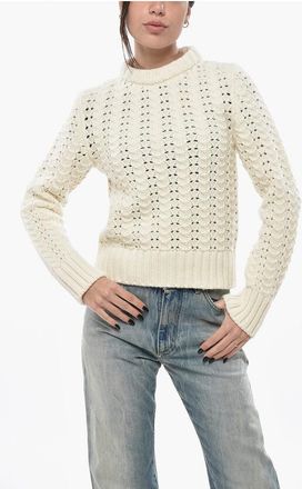 Aspesi Openwork Wool Crew Neck Sweater size 42