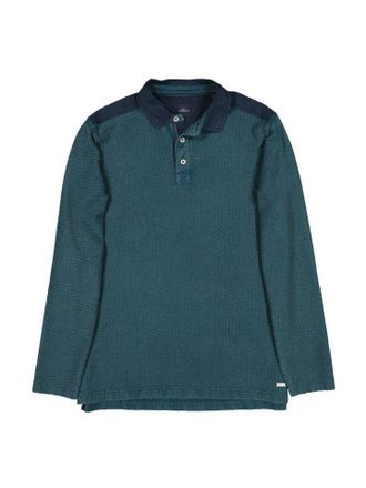 Engbers Langarm-Poloshirt Herren Langarm-Shirt mit Polokragen, Petrolgruen