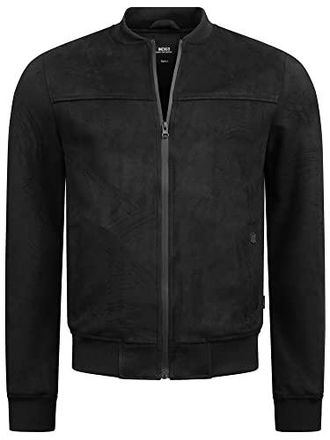 Indicode Hommes Ibon Jacket | Veste en simili cuir su&eacute;d&eacute; Black L