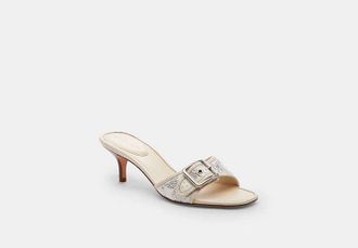 Coach Margot Sandale Aus Signature-Denim Mit Kristallen