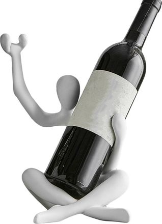 Generic Weinregal zum Aufstellen - Rustikales Weinregal, tragbarer Flaschenhalter | Flaschenhalter aus kompaktem Harz Statue Dekorative Statue Elegante Heimde
