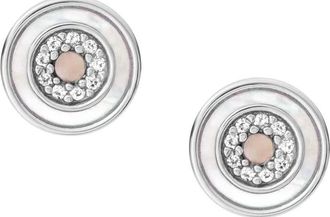 Fossil Ohrringe Für Frauen Elliott, Länge: 7mm, Breite: 7mm Silber Sterling Silber Ohrringe, JFS00551040