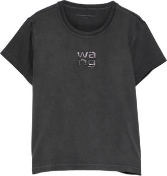 Alexander Wang logo T-shirt - Schwarz