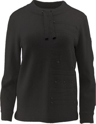 Passioni Strickpullover mit Kordelzug am Halsausschnitt