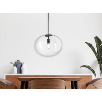 Luce-Ambiente-Design Pendelleuchte GALAXY einflammig mit Kugel Glasschirm transparent &Oslash; 40cm