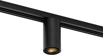 QAZQA Modern Moderner schwarzer Spot I Spotlight I Deckenspot I Deckenstrahler I Strahler I Lampe I Leuchte für 1-Phasen-Schienensystem Komplettset I Spotli