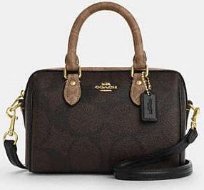 Coach Rowan Mini-Umhängetasche Aus Signature-Canvas In Maxi-Blockfarben