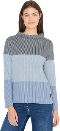 Cecil Colorblock Jacquard Shirt universal Blue XXL