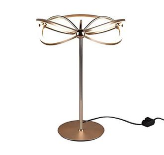 Trio Trio-Leuchten Charivari 521210108 Lampe de table LED en m&eacute;tal et laiton mat avec variateur rotatif 26 W