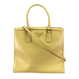 Prada Pre-owned Cuir sacs-prada - Femme - Pre-owned - Jaune - Taille: ONE Size