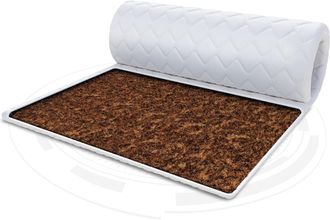 FDM Matratzentopper KOKOS Matratze Topper 140x200 cm Härtegrad H4 Höhe ca. 1 cm Allergiker Geeignet Öko-Tex Weiß