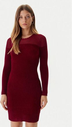 Guess Strickkleid W5BK63 Z0890 Rot Slim Fit
