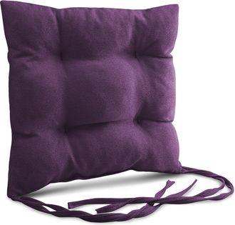 MG Design Stuhlkissen 40x40 cm violett - Stuhlkissen mit Bändern, Steppkissen, Bodenkissen - Sitzkissen für Gartenstuhl, für Indoor und Outdoor, Outdoor Stuhlau