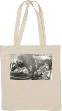 Generic Two Guys Driving Sac fourre-tout en coton naturel Blanc