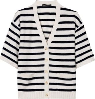 Luisa Cerano Femme, Pulls, Bleu, Taille: 42 FR Cardigan en m&eacute;lange de cachemire