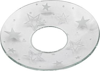 Wiedemann Glas-Kerzenmanschette (Tropfenfänger) Sternenregen für Kerzen bis Ø 25 mm