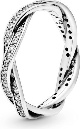 Pandora Damen-Ring 925 Sterling Silber Zirkonia weiß Gr.56 (17.8) 190892CZ-56