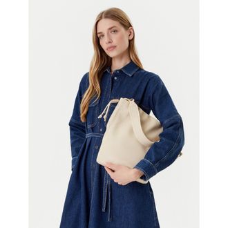 Tommy Hilfiger Handtasche Tommy Hilfiger Th Soft Summer Bucket AW0AW17540 Beige