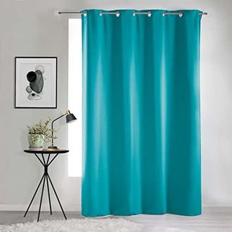 Douceur d'Intérieur Ösenvorhang, 135 x 280 cm, Blickdicht, Blau