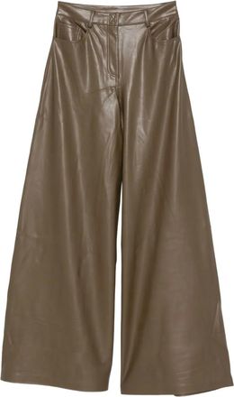 Norma Kamali Hose aus Leder - Braun