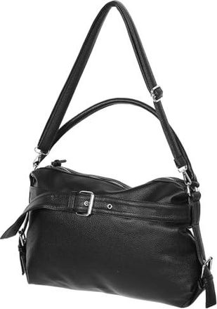 BESPORTBLE Gatuida Sac fourre-tout oversize en similicuir : sac fourre-tout rétro noir pour femme - à main bandoulière capacité en similicuir - sacoche punk vint