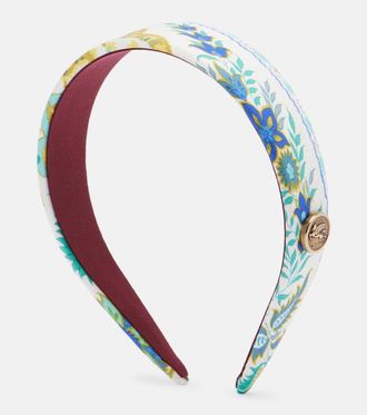 Etro Serre-t&ecirc;te Pegaso en soie &agrave; fleurs