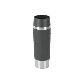 Emsa N2011900 Travel Mug Wave-Design Thermobecher/Isolierbecher (0,5 L Fassungsvermögen, hält 6h heiß/ 12h kalt, 100% dicht, auslaufsicher, Easy Quick-Pres
