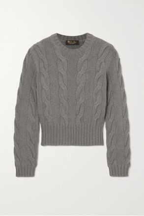 Loro Piana Zopfstrickpullover Aus Kaschmir - Grau
