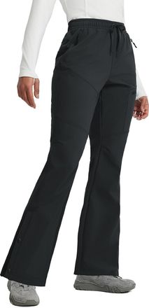 Baleaf Damen Wanderhose Thermohose Softshellhose Wasserabweisend Winddicht Outdoorhose Themohosen Skihose Winter Schwarz XXL
