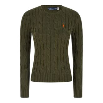 Polo Ralph Lauren Pull Julianna en maille torsad&eacute;e - Femme - Pulls - Vert - Taille: 40 FR