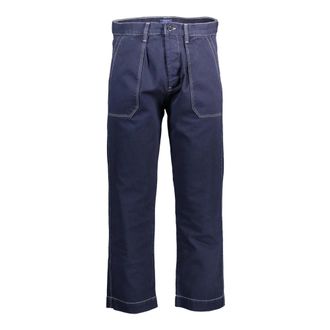 GANT Blaue Slim Hose mit Logo - - Trousers - Herren - Blau - W30 L34