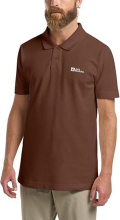 Jack Wolfskin Essential Polo M T-Shirt, Dark Rust, L Hommes