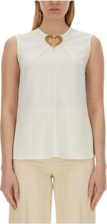 Moschino Femme, Tops, Blanc, Taille: 38 FR Top
