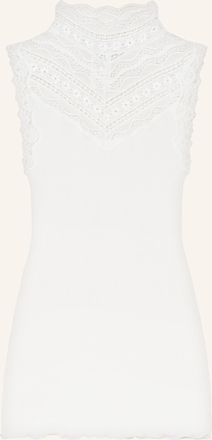 Rosemunde Seidentop Mit Spitze weiss