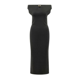 Alberta Ferretti Midi-Kleid mit Ringdetail - - Dresses - Damen - Schwarzk - XL