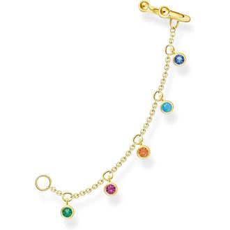 Thomas Sabo Thomas Sabo, Femme, Accessoires, Multicolore, Taille: ONE Size Boucle doreille 925 argent sterling plaqué or or jaune verre-céramique pierre corindon 